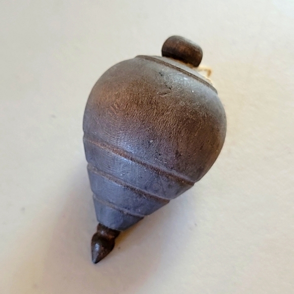 Hand Crafted | Games | Vintage Wood And Metal Spinning Toy Top | Poshmark